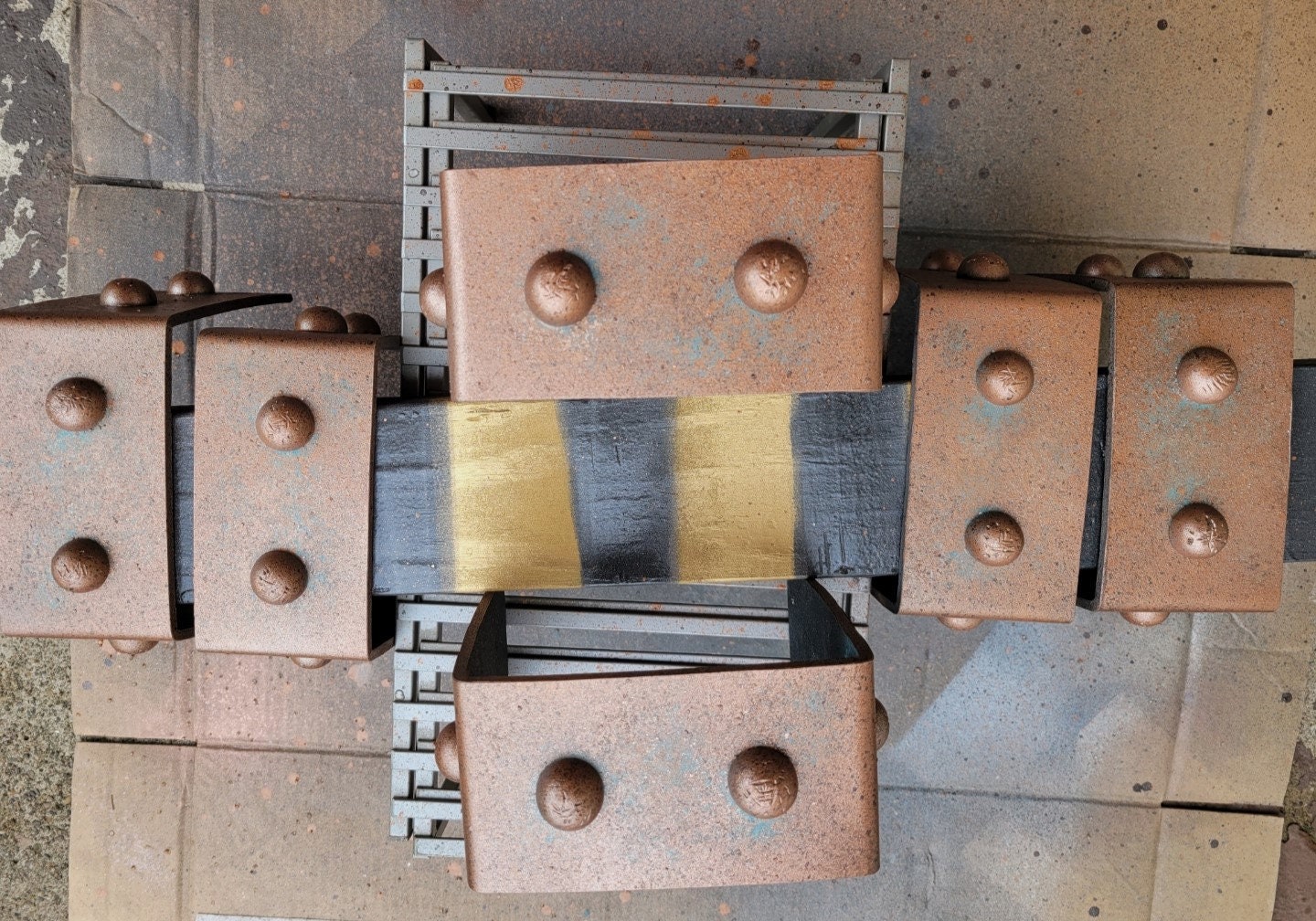 3 In. Faux AGED COPPER PATINA Ceiling Beam Brackets With Artificial ...