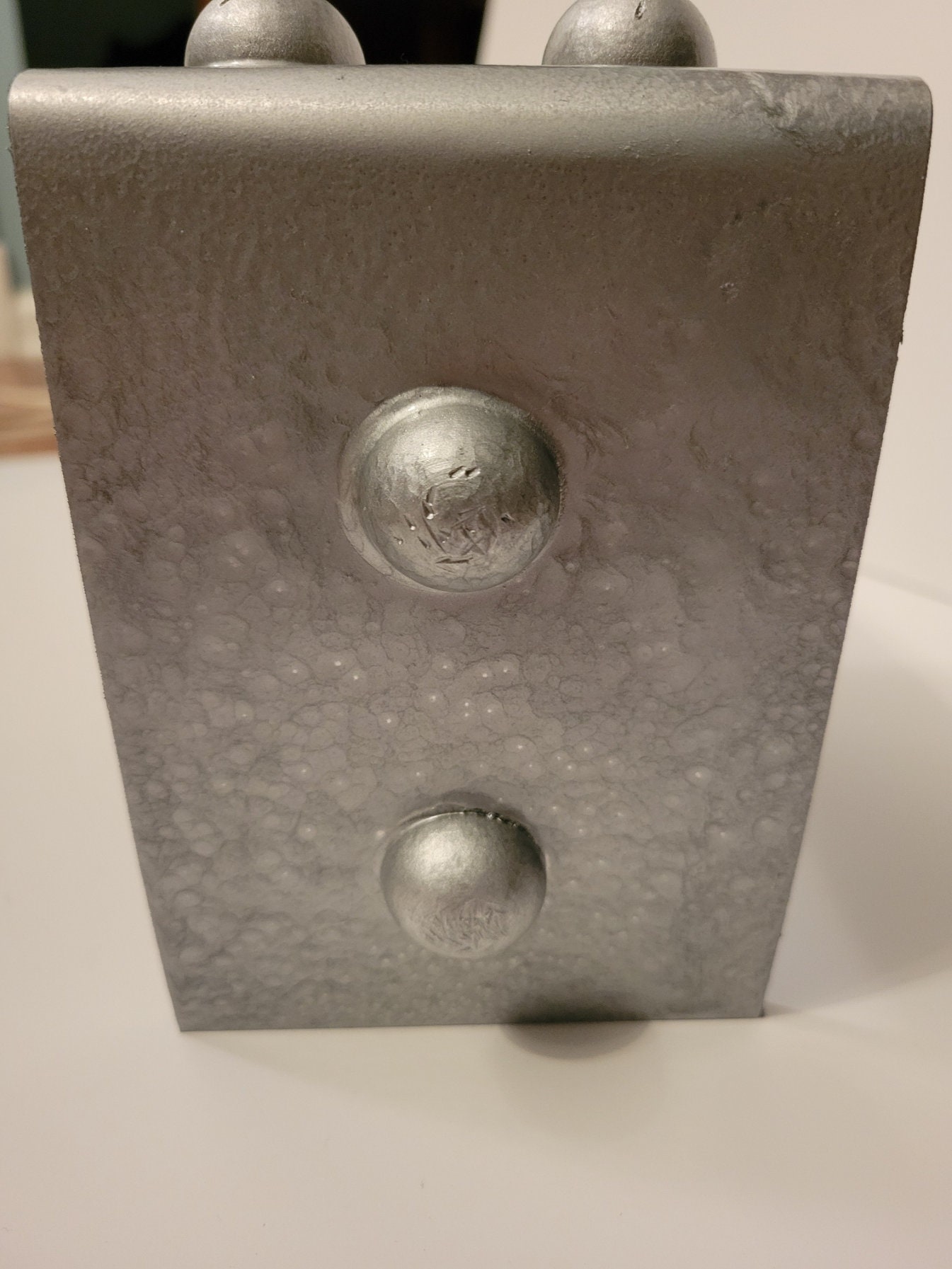 4 In. Faux HAMMERED SILVER Ceiling Beam Brackets With Artificial ...