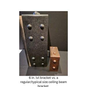 6 In. Faux Hammered Black Large LVL Ceiling Beam Bracket With ...