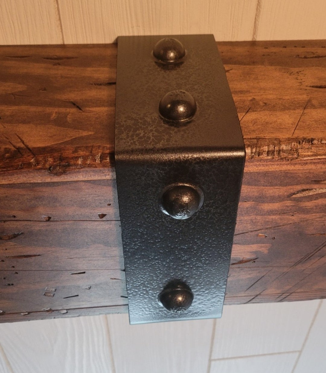 3 Inch Faux HAMMERED BLACK Ceiling Beam Brackets With Artificial ...