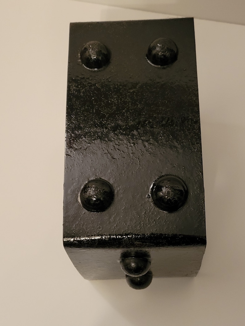 4 In. Faux TEXTURED JET BLACK Ceiling Beam Brackets With Artificial ...