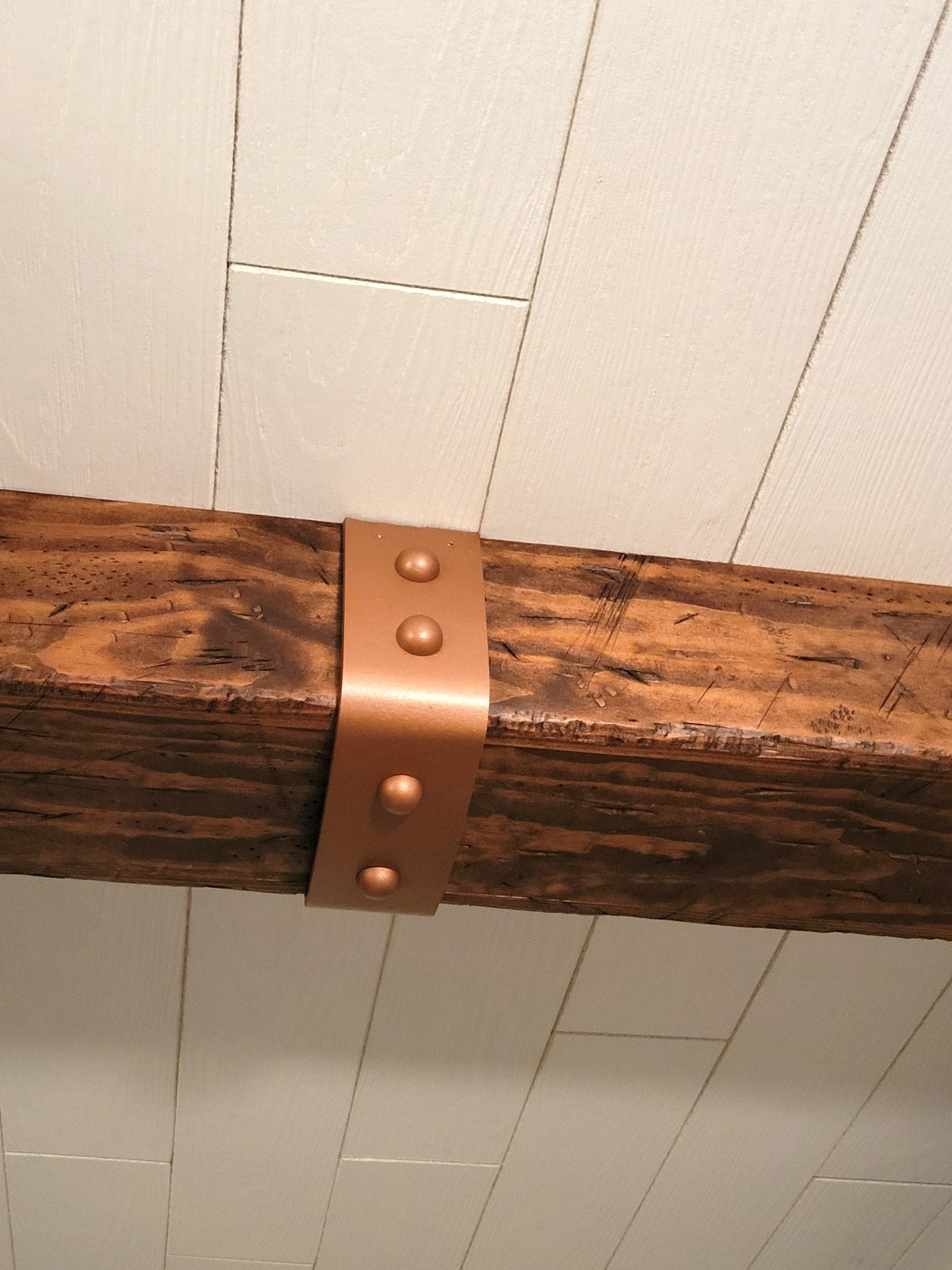 3 Inch Faux HAMMERED COPPER Ceiling Beam Brackets With Artificial ...