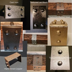 4 Inch Faux HAMMERED BLACK Ceiling Beam Brackets With Artificial ...