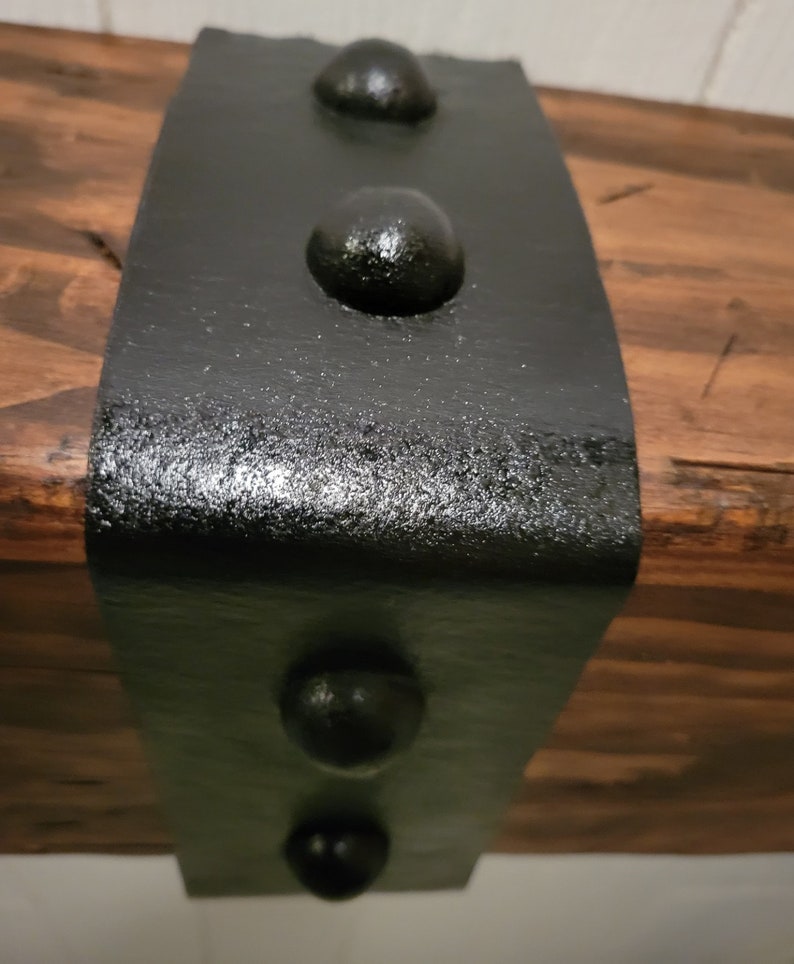 3 In. Faux TEXTURED JET BLACK Ceiling Beam Brackets With Artificial ...