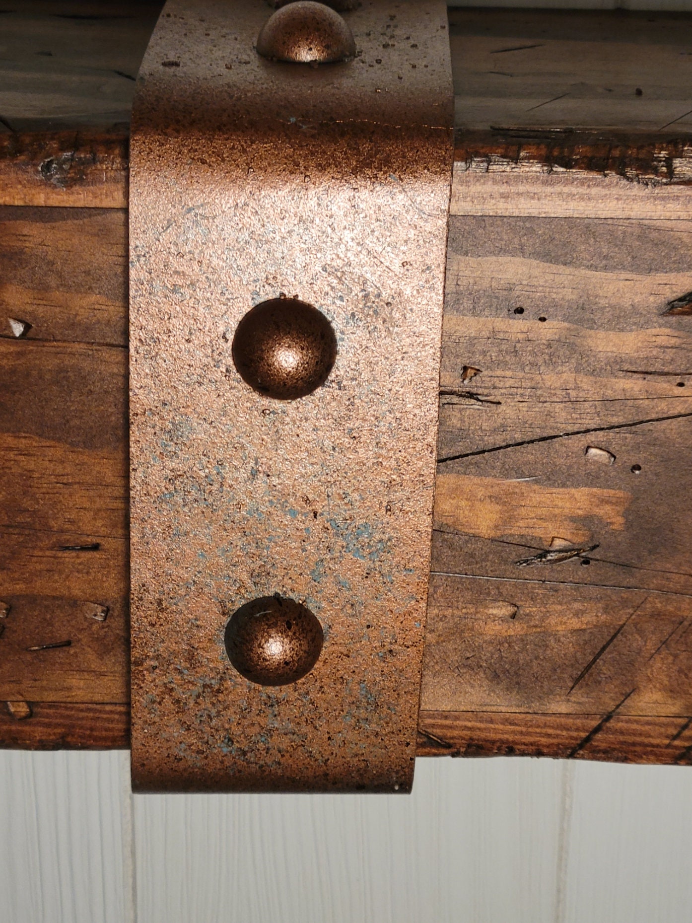 3 In. Faux AGED COPPER PATINA Ceiling Beam Brackets With Artificial ...