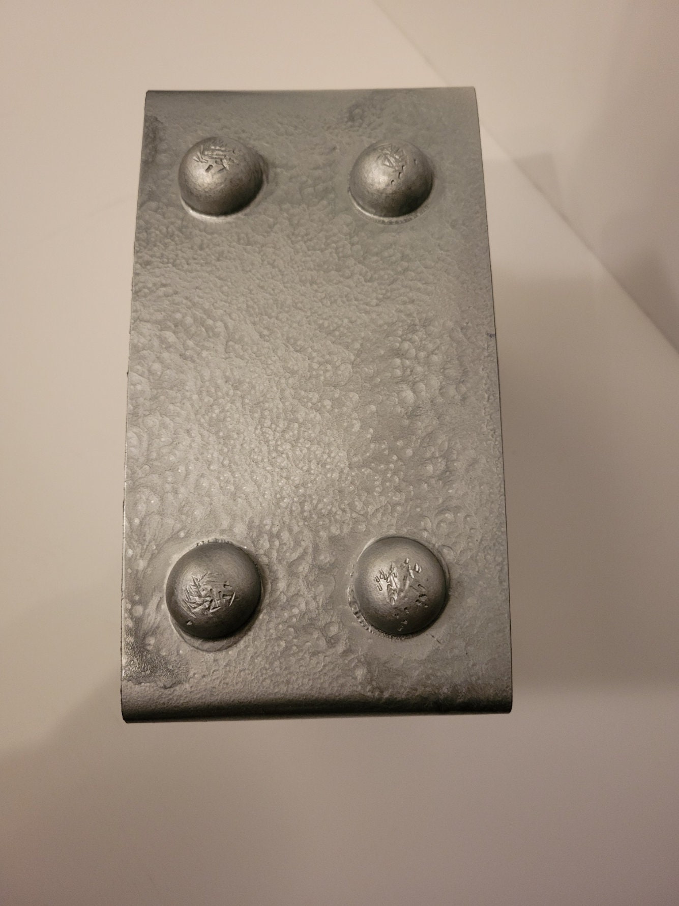 4 In. Faux HAMMERED SILVER Ceiling Beam Brackets With Artificial ...