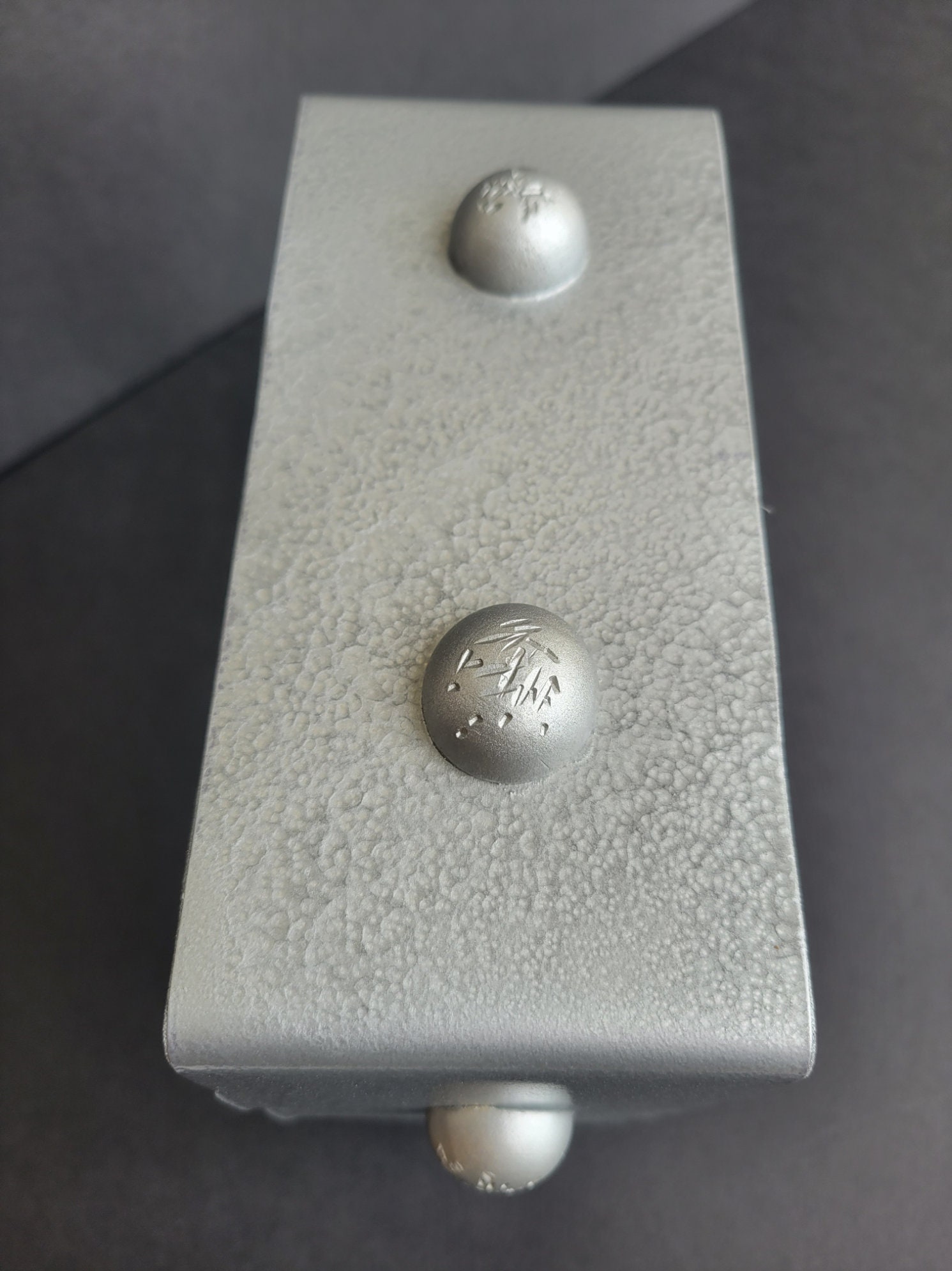 3 In. Faux HAMMERED SILVER Beam Bracket With Artificial Carriage Bolts ...