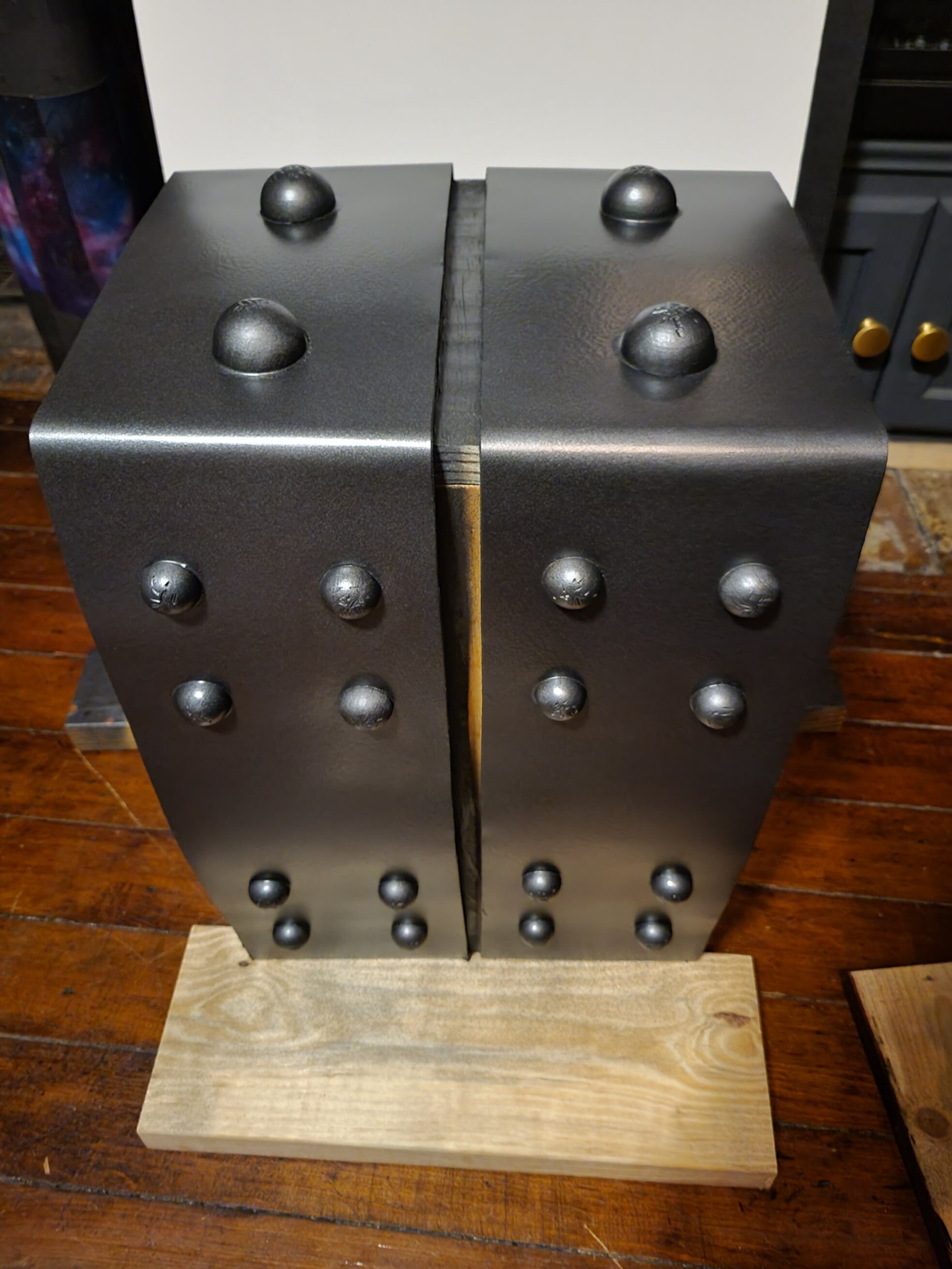 6 In. Faux Hammered Black Large LVL Ceiling Beam Bracket With ...