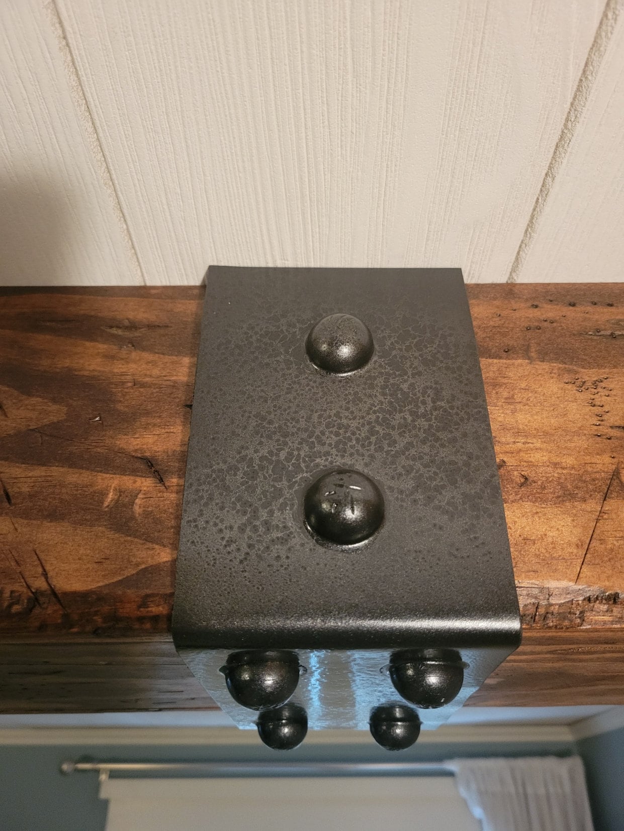4 Inch Faux HAMMERED BLACK Ceiling Beam Brackets With Artificial ...