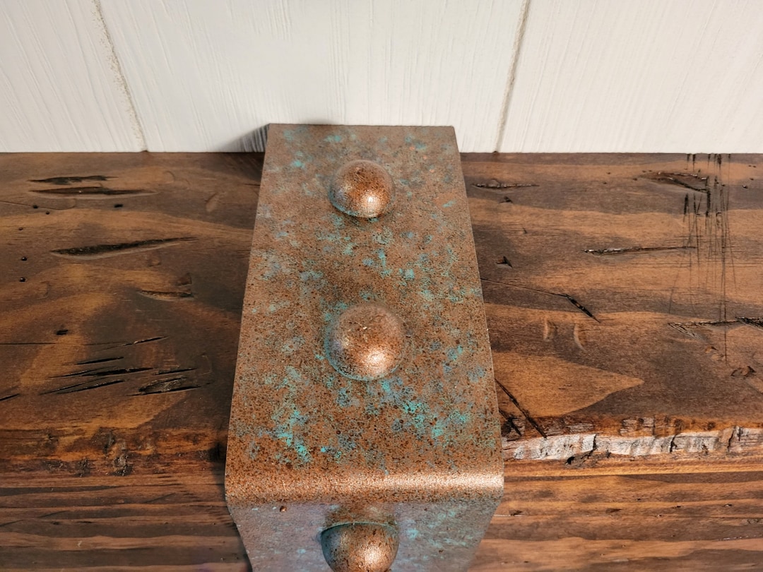 3 In. Faux AGED COPPER PATINA Ceiling Beam Brackets With Artificial ...