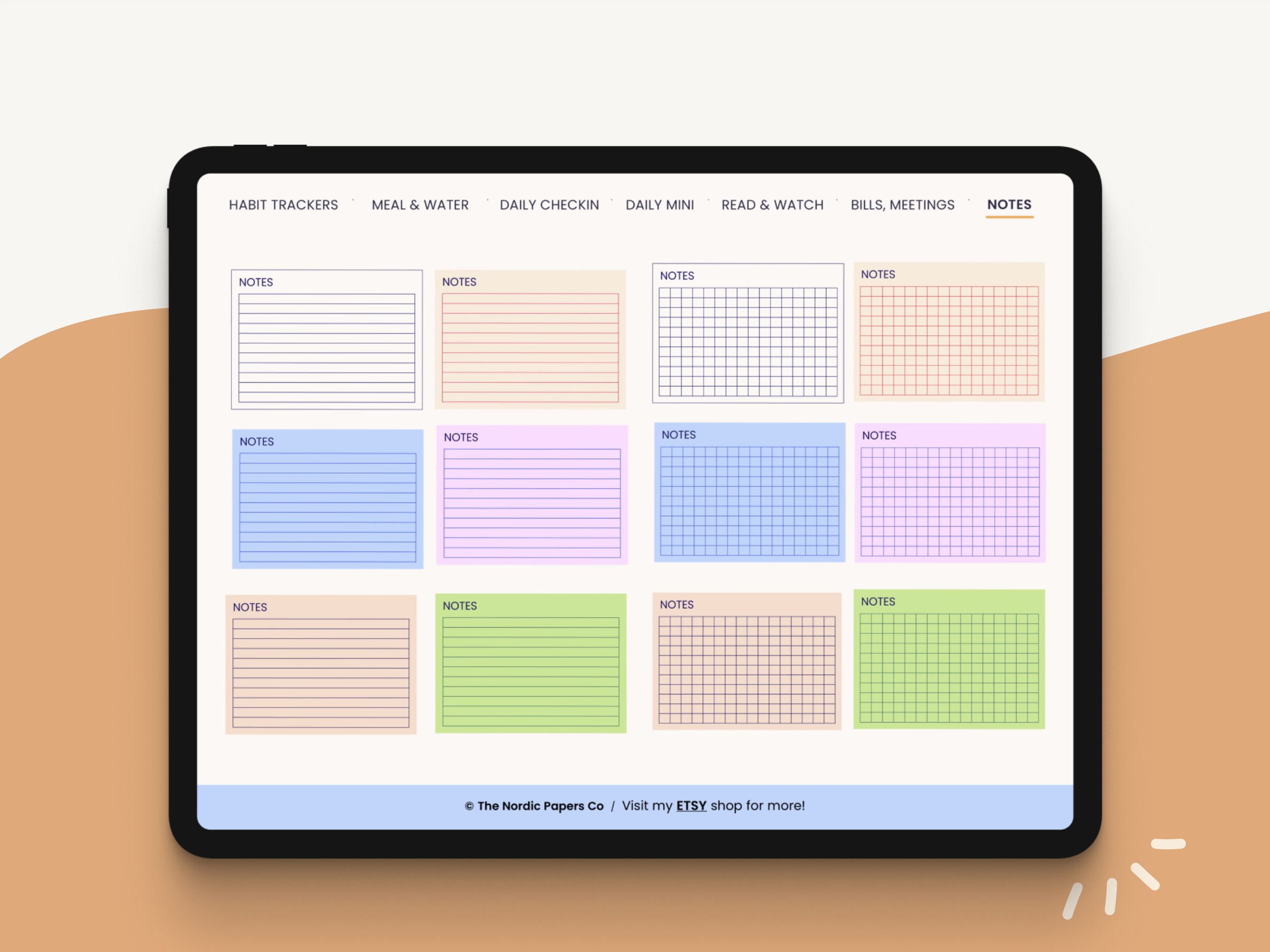 Essential Digital Widgets Sticker Set Colorful Digital Sticker Book for ...