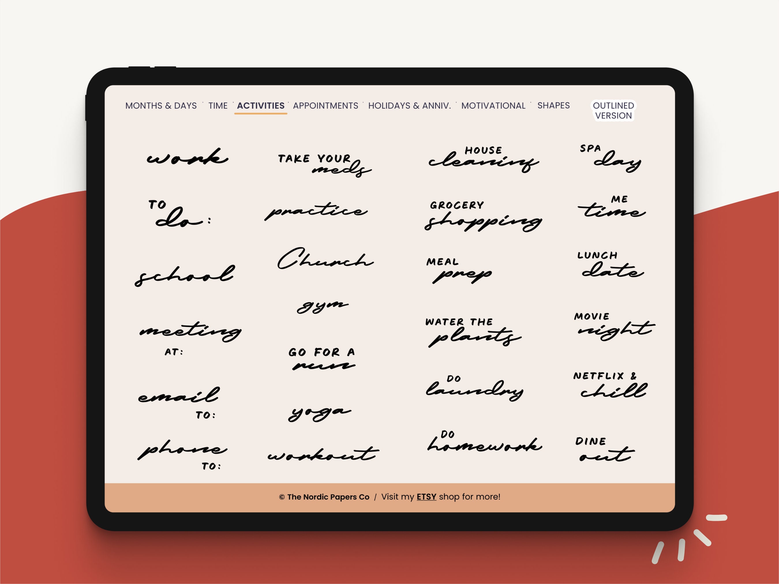 Words & Phrases Digital Stickers, Sticker Book for Goodnotes ...