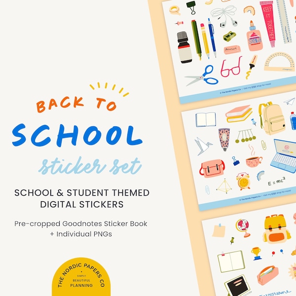 Stickers escolares - Etsy México