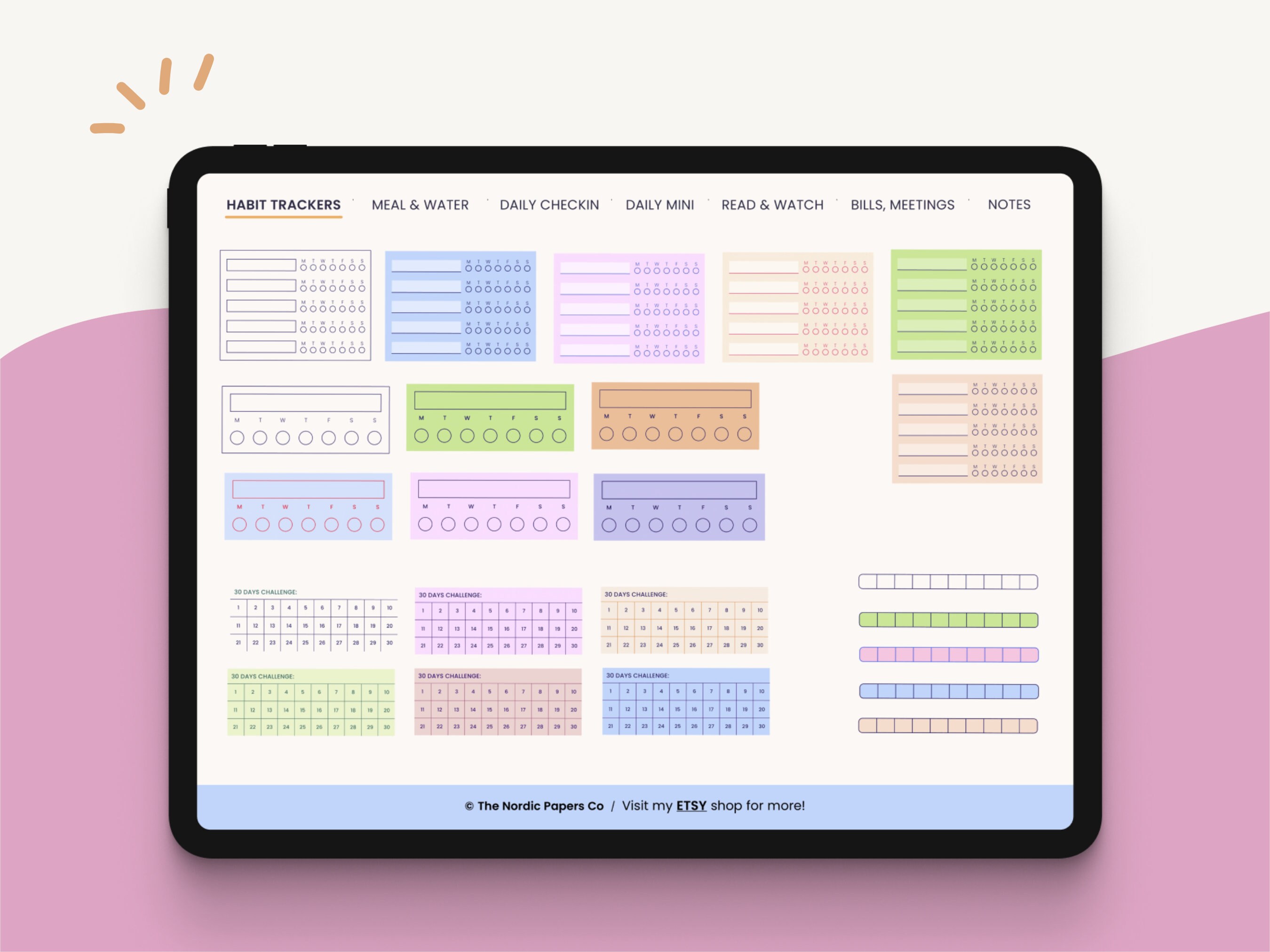 Essential Digital Widgets Sticker Set Colorful Digital Sticker Book for ...
