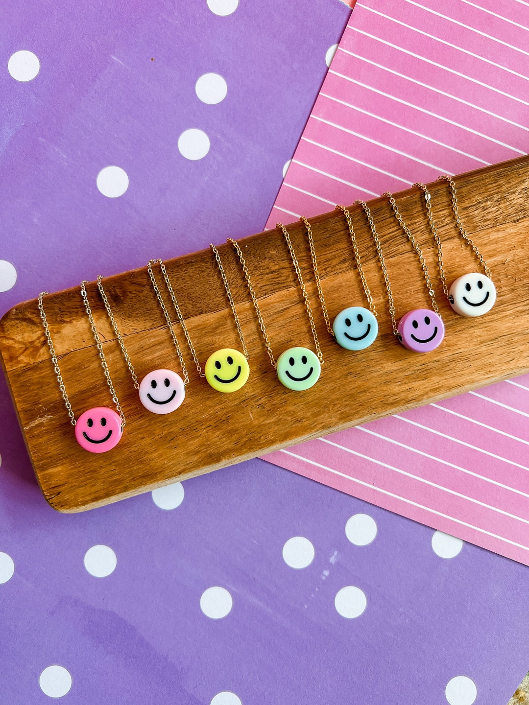 Happy Days Necklace Kid Necklace Beaded Necklace Bright Necklace Beaded ...