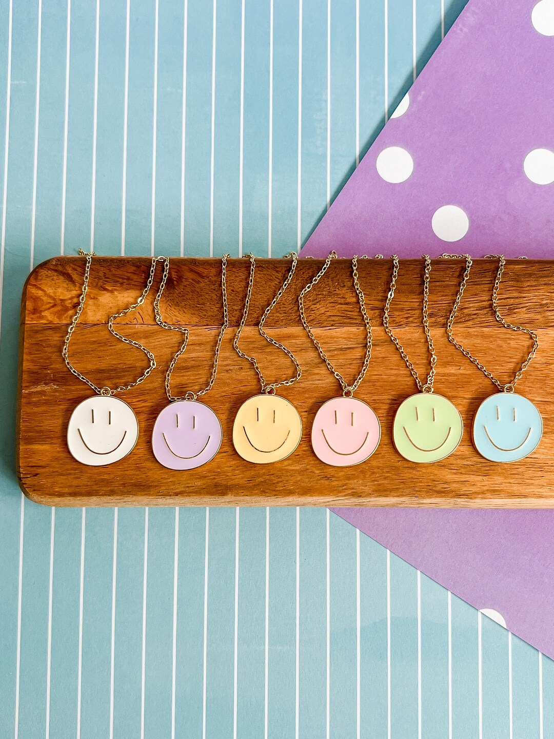 Happy Face Set Happy Face Necklace Happy Face Earrings Happy Face ...