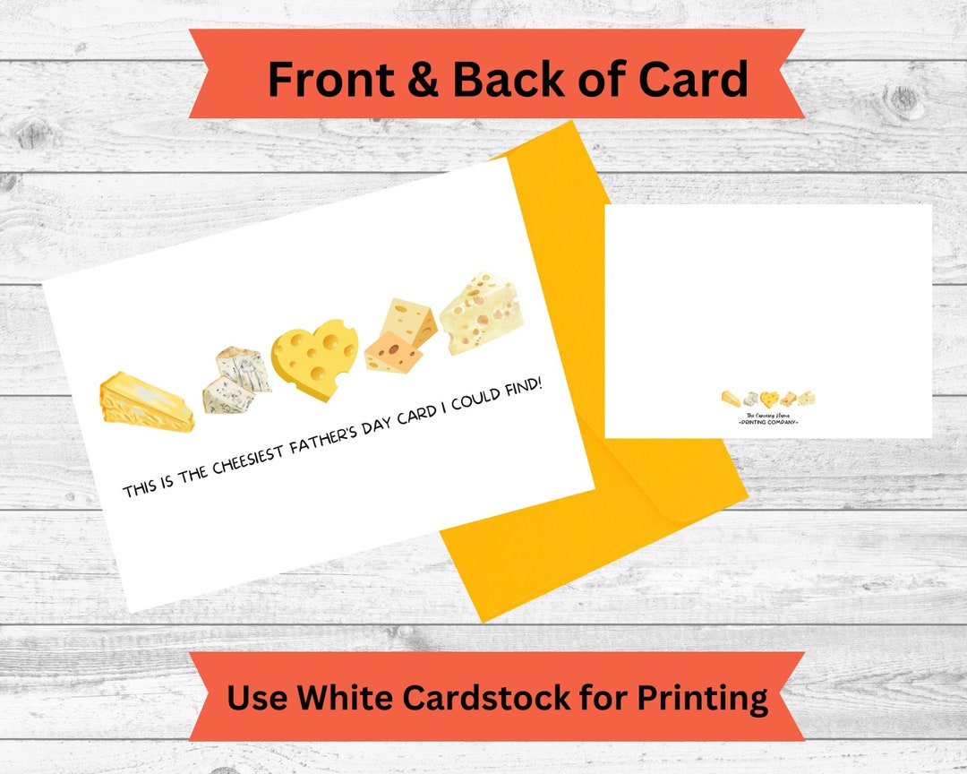 Funny Cheese Father's Day Card: Pun Greeting (digital Download) - Etsy