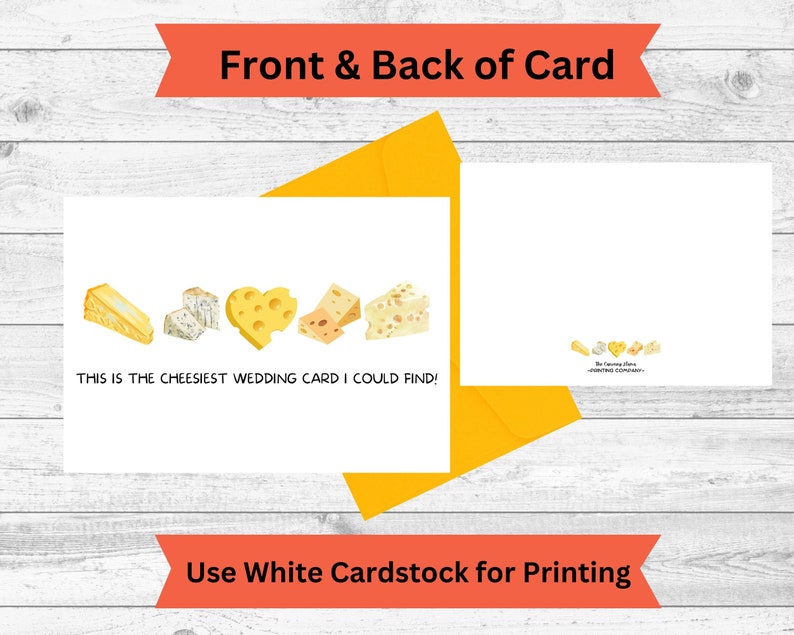 Funny Cheesy Wedding Card: Cheese Lover Gift (digital Download) - Etsy