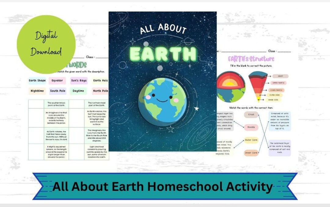 Earth Study Unit Homeschool Curriculum Preschool Learning Montessori ...