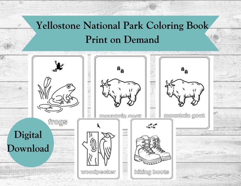 Páginas para colorear del Parque Nacional de Yellowstone: 27 diseños ...
