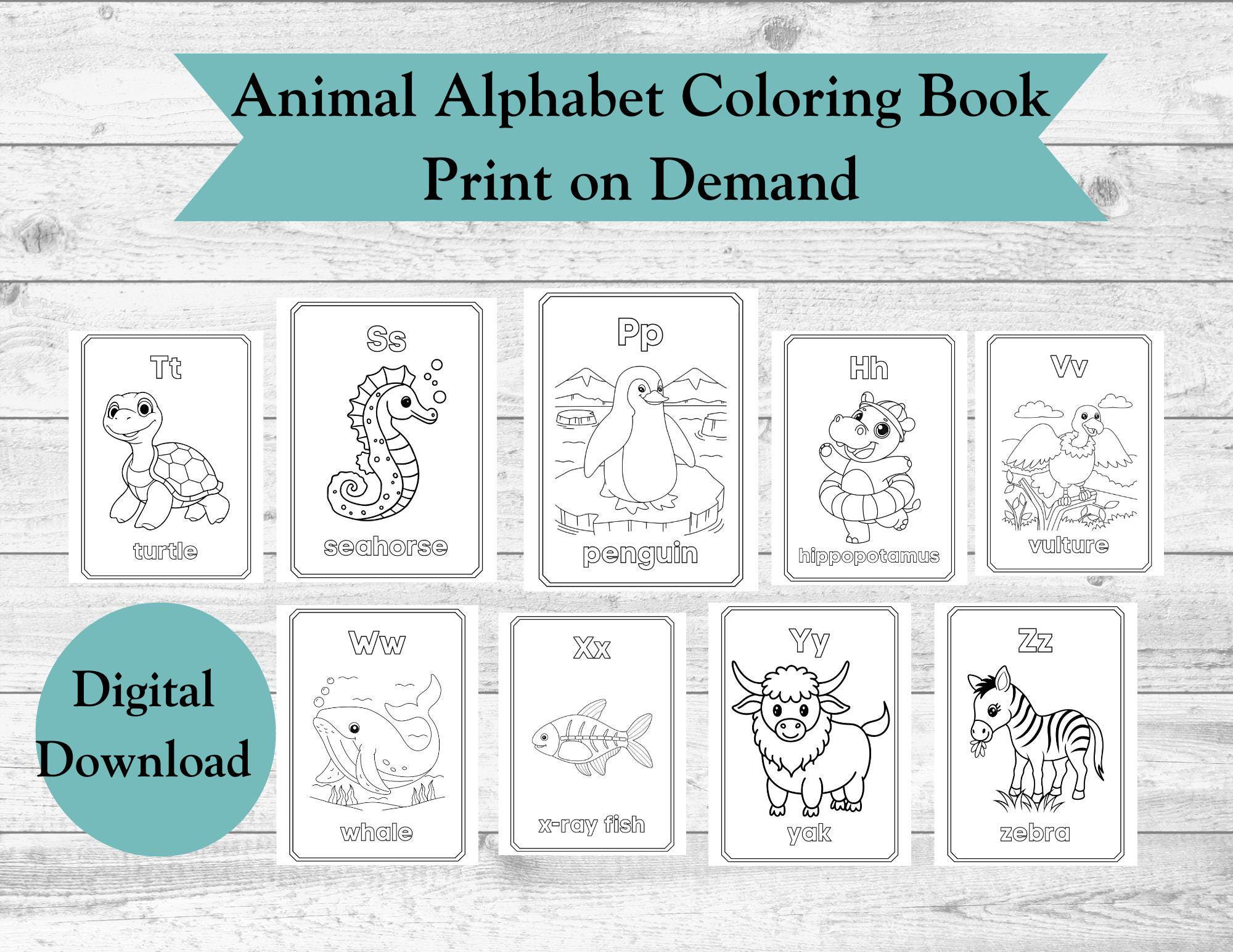 Alphabet Coloring Pages: 27 Printable Abcs for Kids (PDF Download) - Etsy