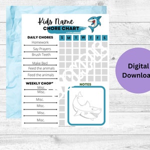Bundle of 7 Different Chore Charts for the Kids / Responsibility ...
