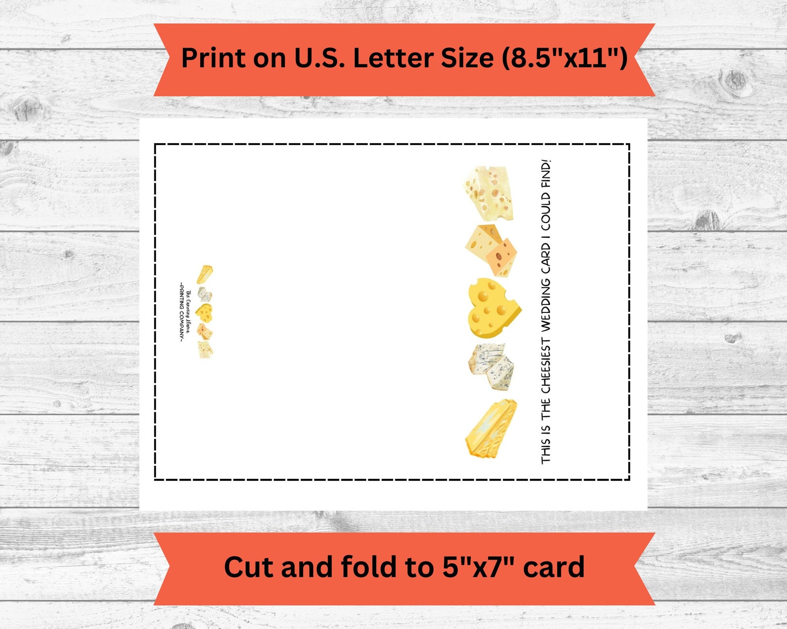 Funny Cheesy Wedding Card / Digital Download Print at Home / Cheesiest ...