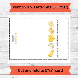 Funny Cheesy Wedding Card: Cheese Lover Gift (digital Download) - Etsy