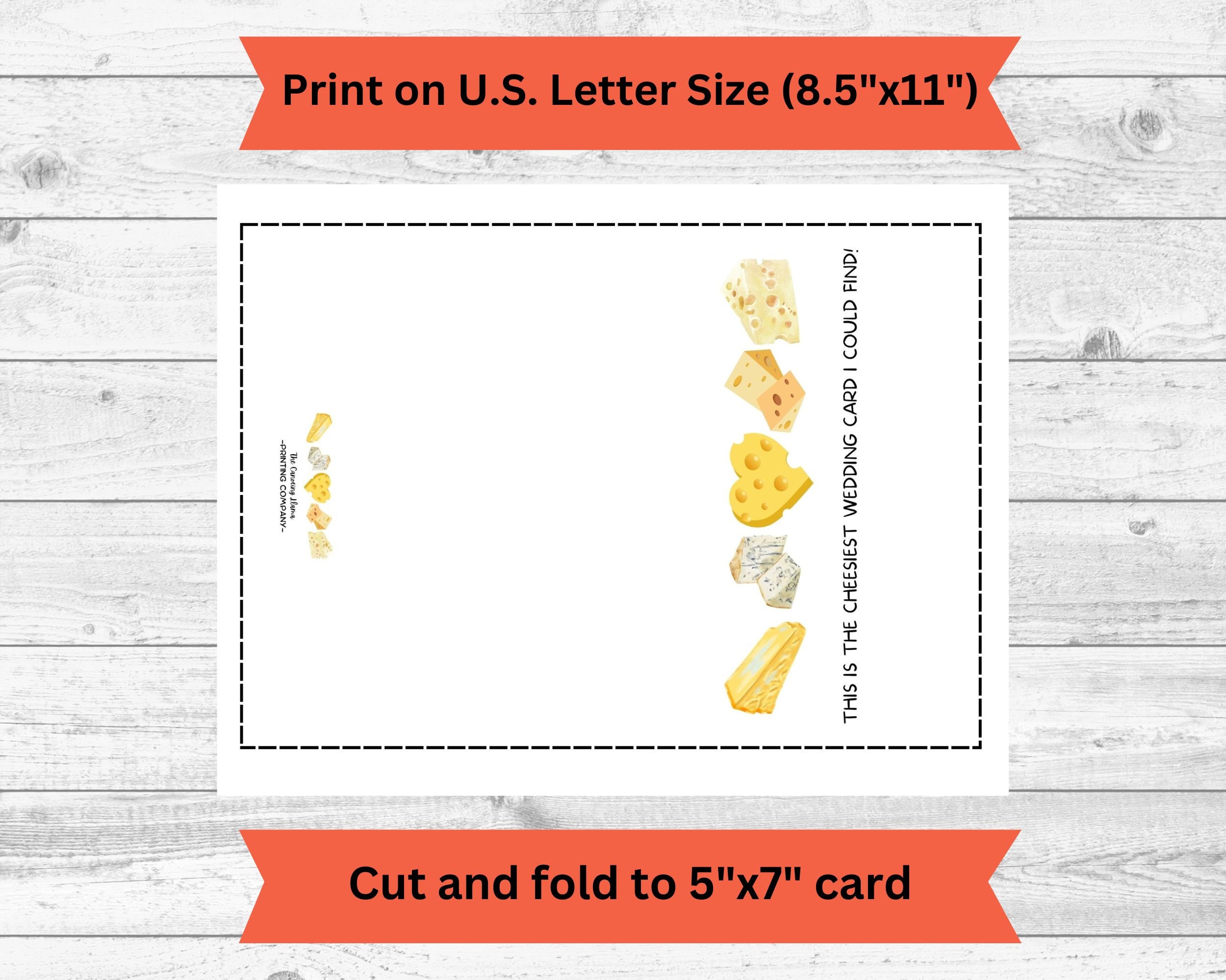 Funny Cheesy Wedding Card: Cheese Lover Gift (digital Download) - Etsy
