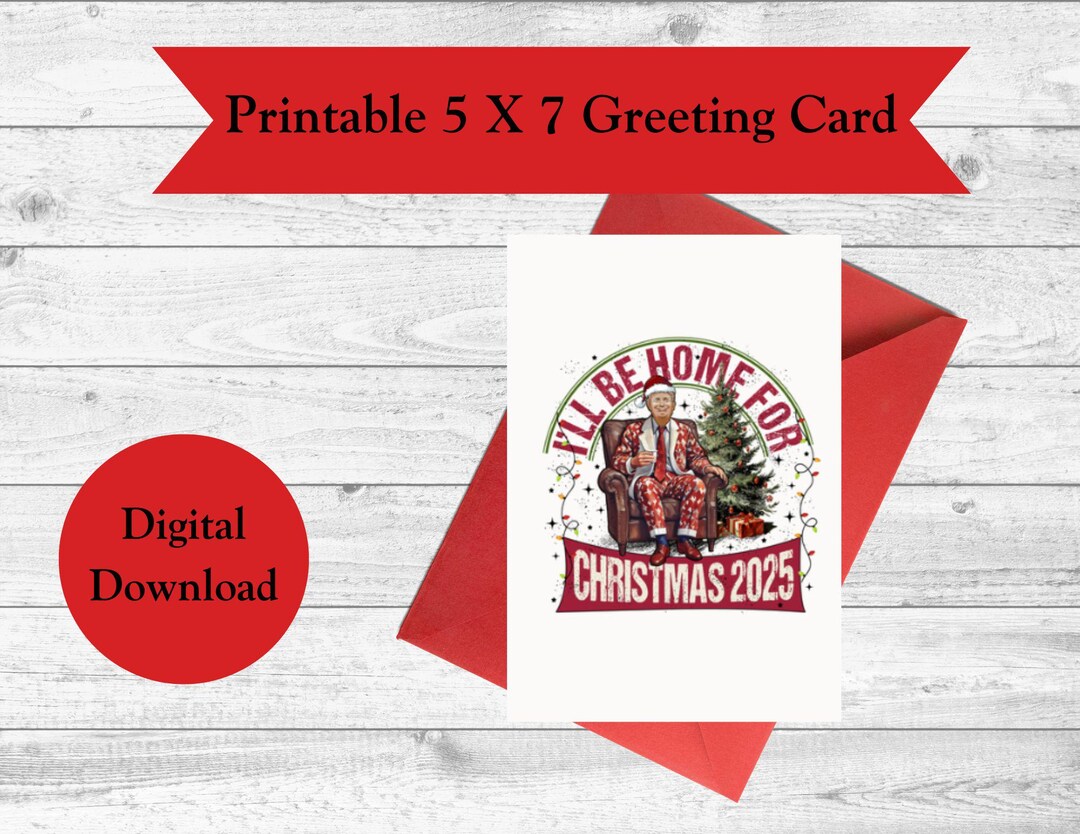 Trump Christmas Card – Merry MAGA Christmas, 5x7 Print (digital ...