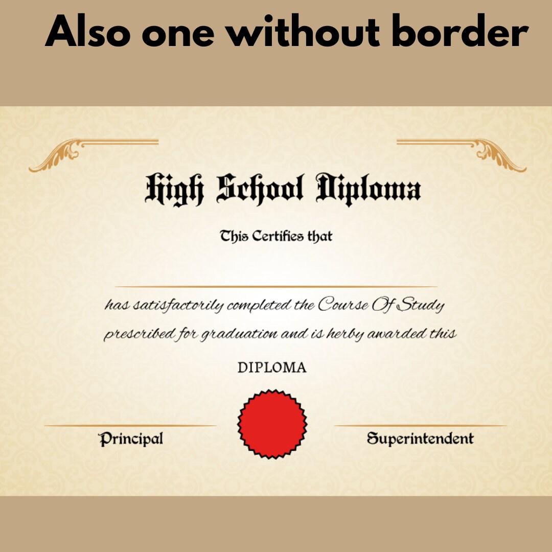 Printable Highschool Diploma, Replacement Diploma, Printable Home ...