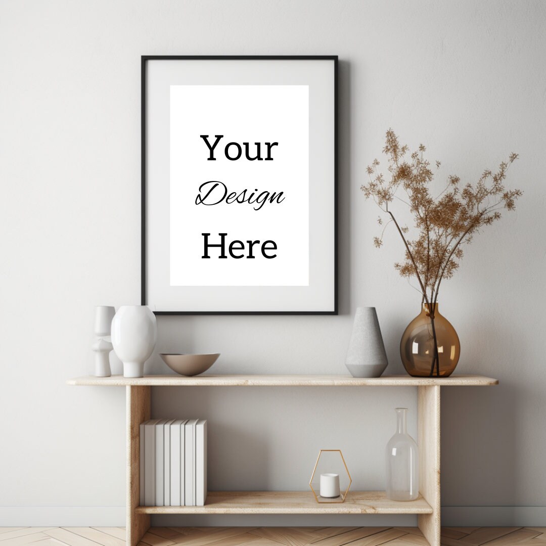 Frame Mockup in Home Interior - Etsy