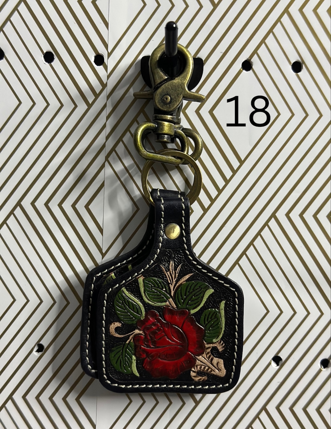 Western Hand Tooled & Cowhide Key Chain, Key Fobs and Wristlets ...