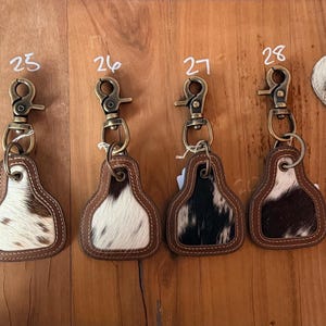 Western Hand Tooled & Cowhide Key Chain, Key Fobs and Wristlets ...