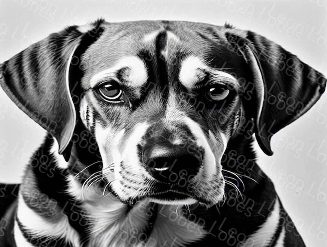 Realistic Pencil Drawing of a Beagle - Dog Art Print - Etsy