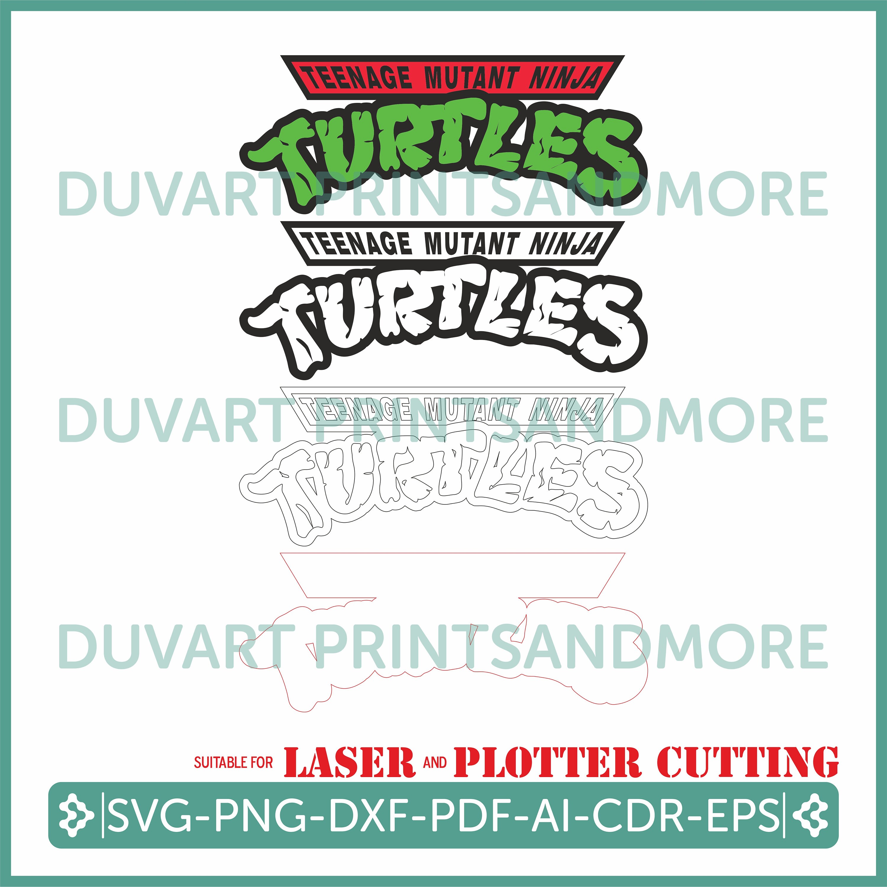 Chibi Ninja Turtles TMNT Vector Bundle Clipart Layered - Etsy