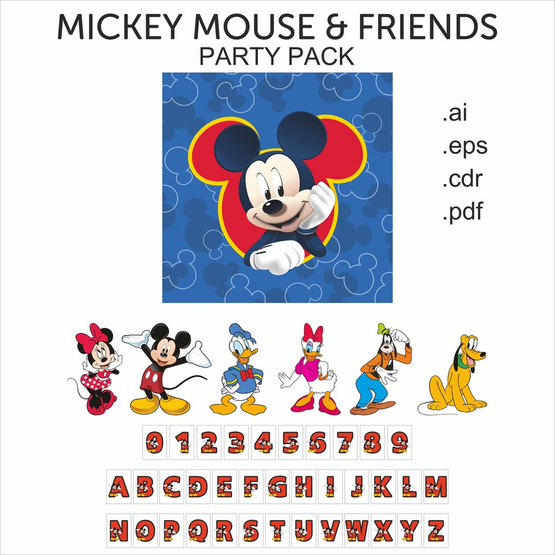 Mickey Mouse & Friends Party Pack Mickey Minnie Donald - Etsy