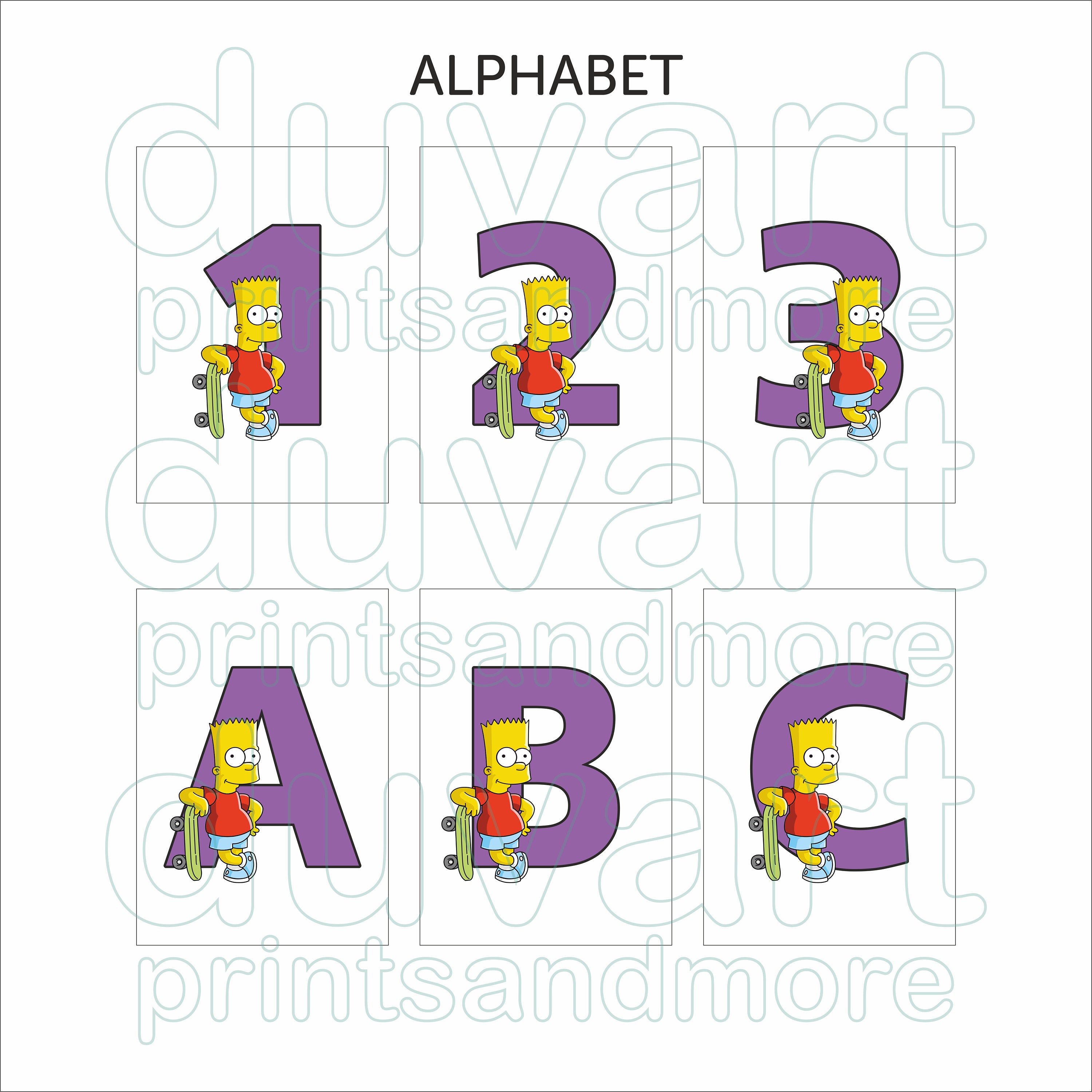 Simpsons Party Pack, Homer, Bart, Marge, Lisa, Maggie, Backdrop ...