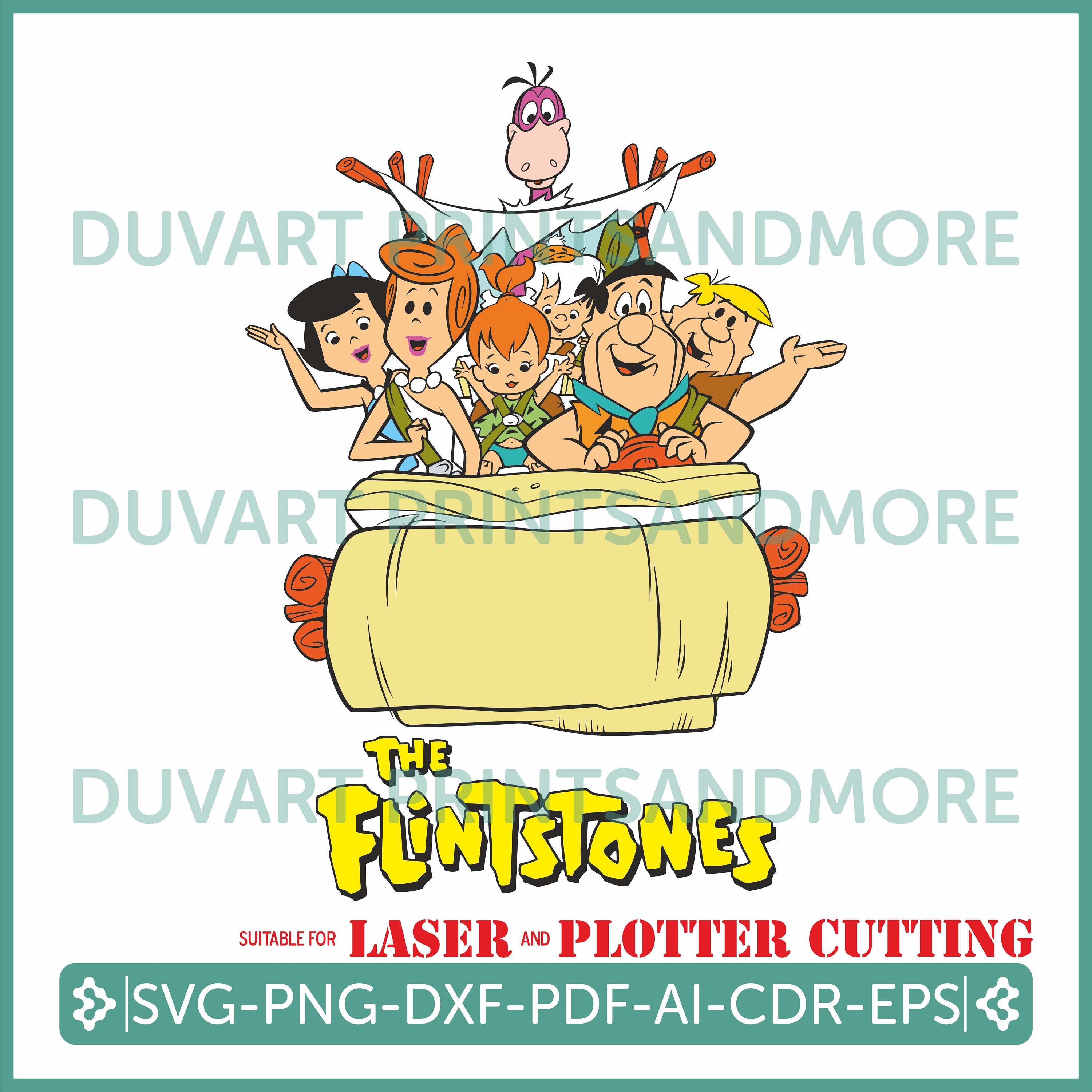 Flintstones Flintmobile Vector, Bundle, Clipart, Layered Digital File ...