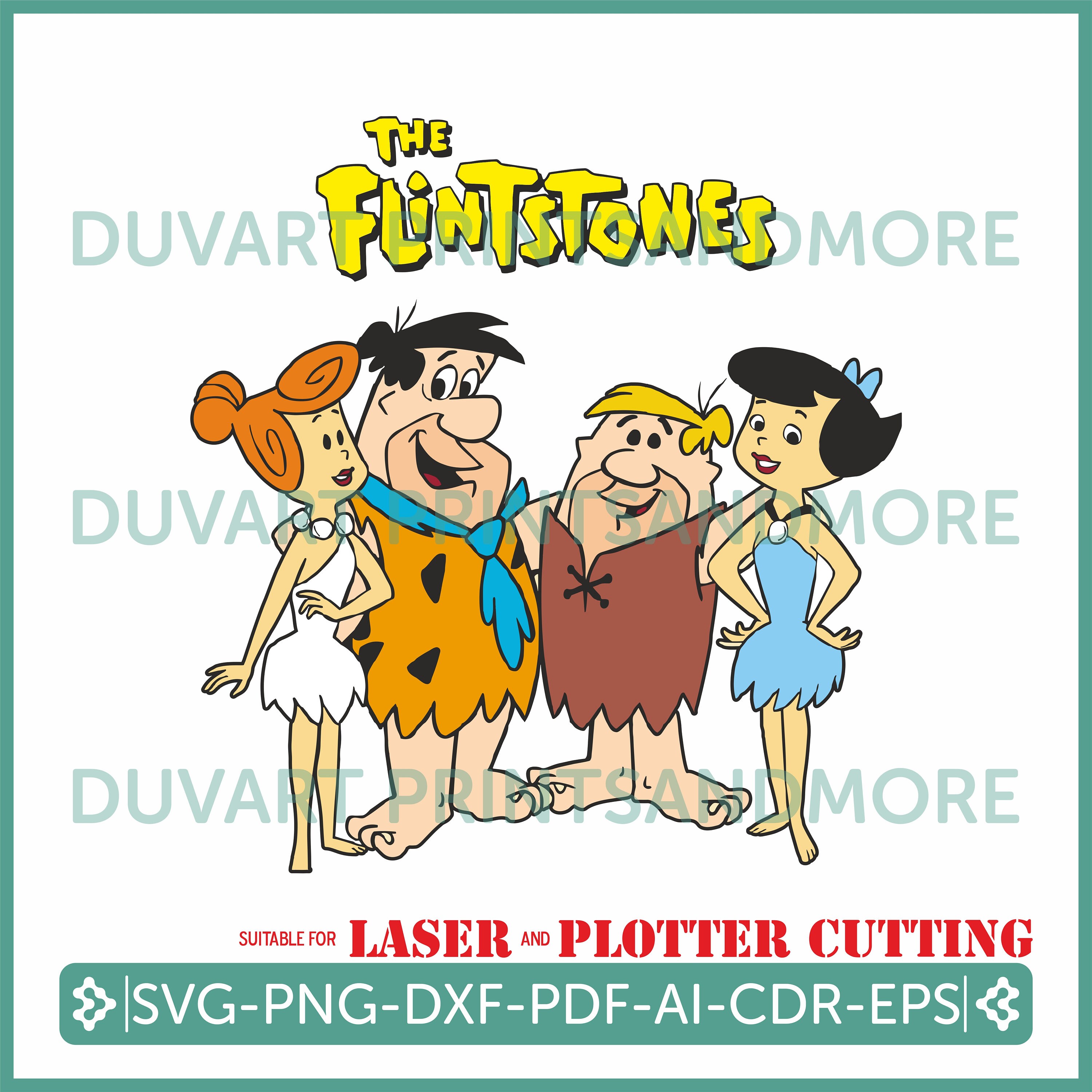 Flintstone and Rubble Couples Vector Bundle (digital File) - Etsy