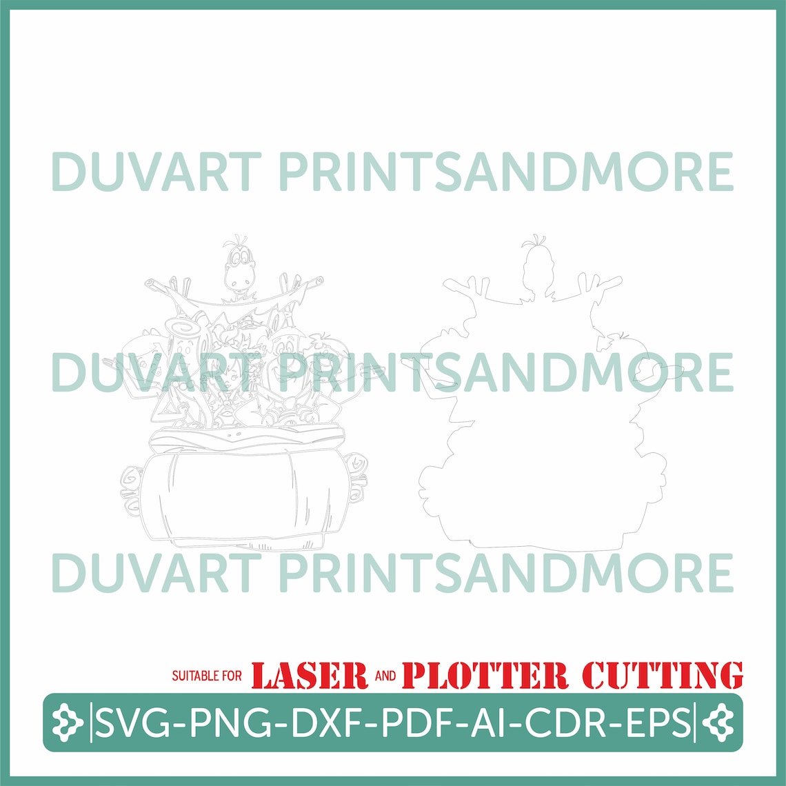 Flintstones Flintmobile Vector, Bundle, Clipart, Layered Digital File ...