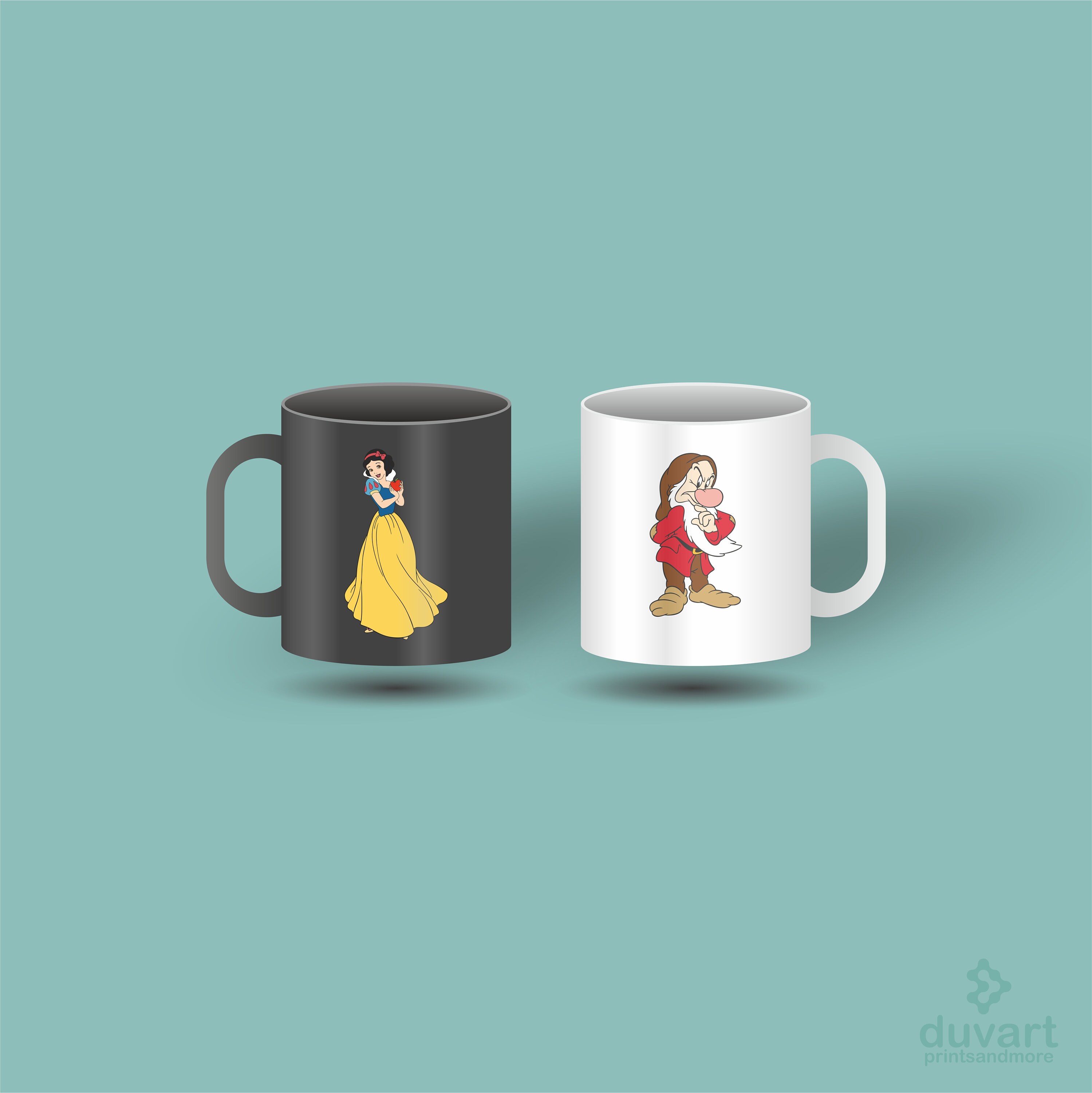 Snow White and Seven Dwarfs Vector, Bundle, Clipart, Layered Digital ...