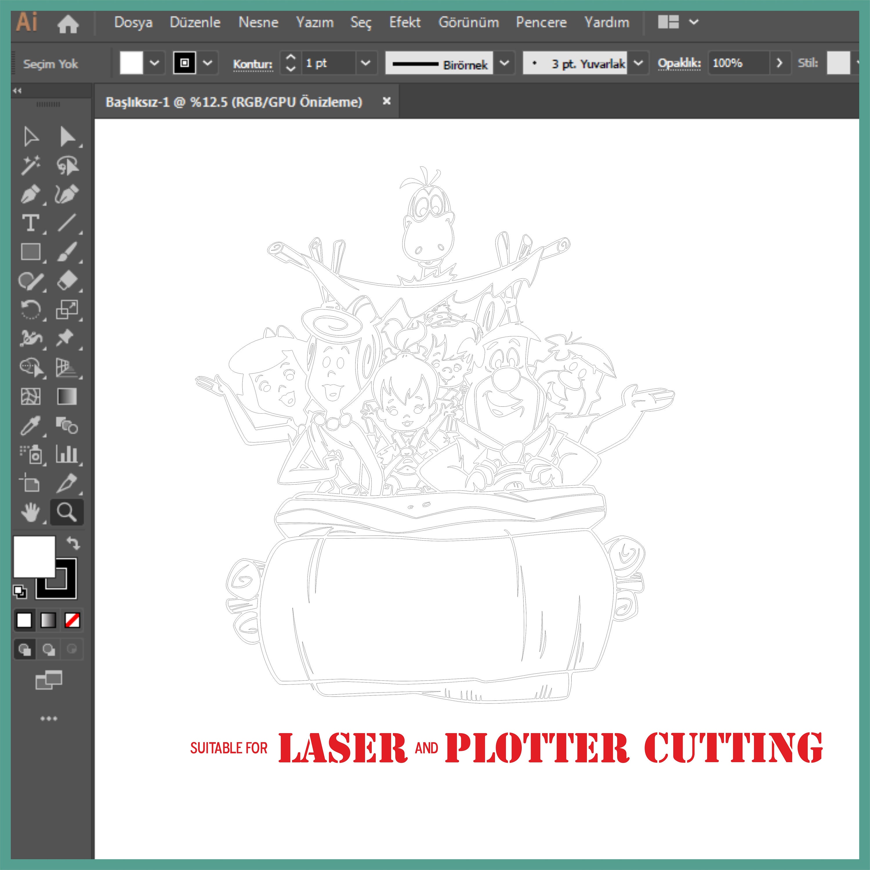 Flintstones Flintmobile Vector, Bundle, Clipart, Layered Digital File ...