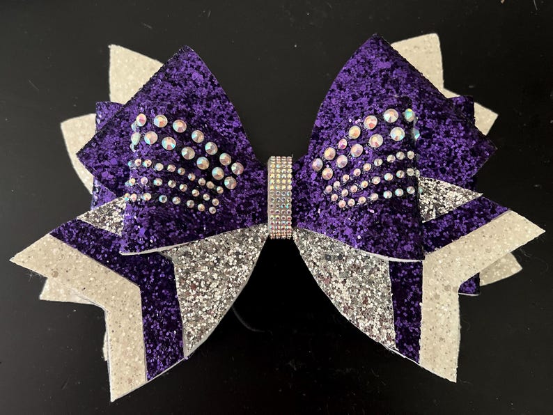 Competition Cheer Bow With Bling | All-stars | Cheer Team Bling Bow | 3 ...