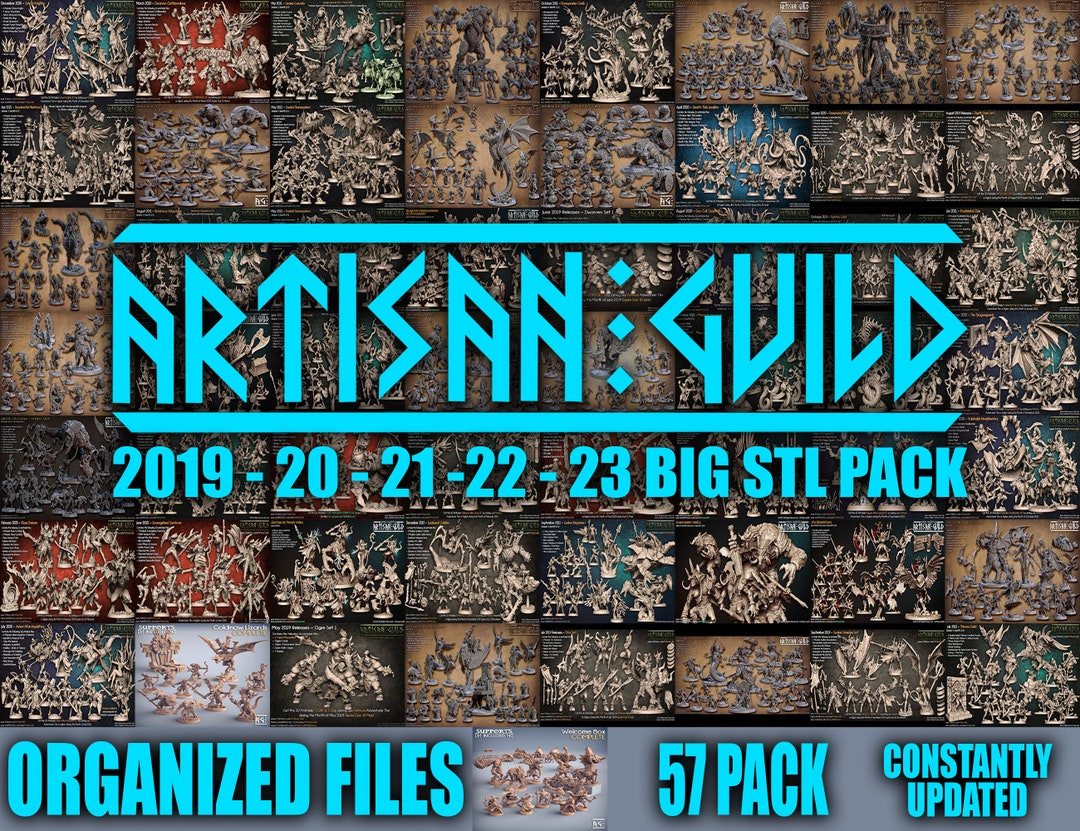Artisan Guild Big STL Releases Pack Miniatures Pack Tabletop Miniatures ...