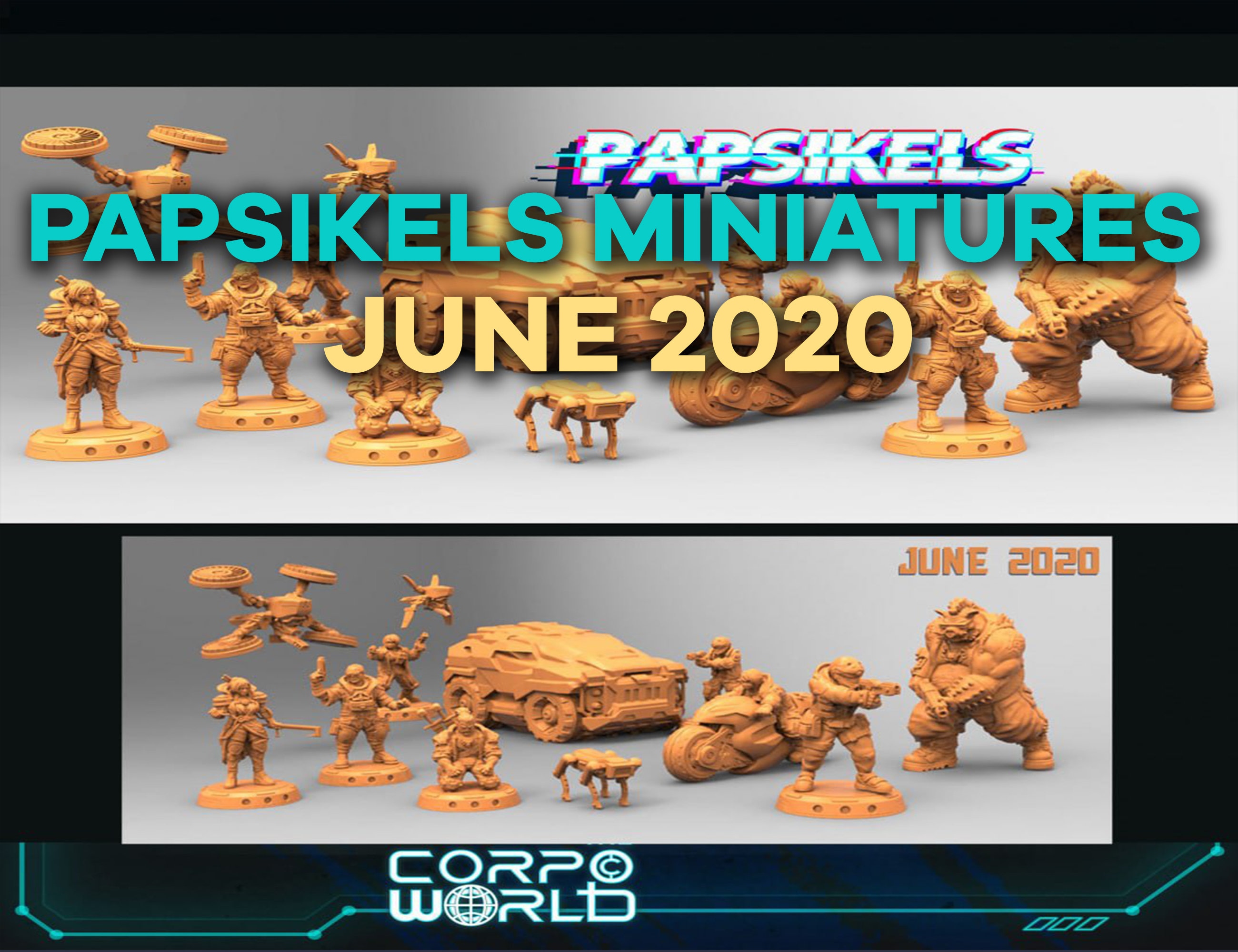 Papsikels June 2020 Miniatures Pack Stl File Miniatures - Etsy Australia