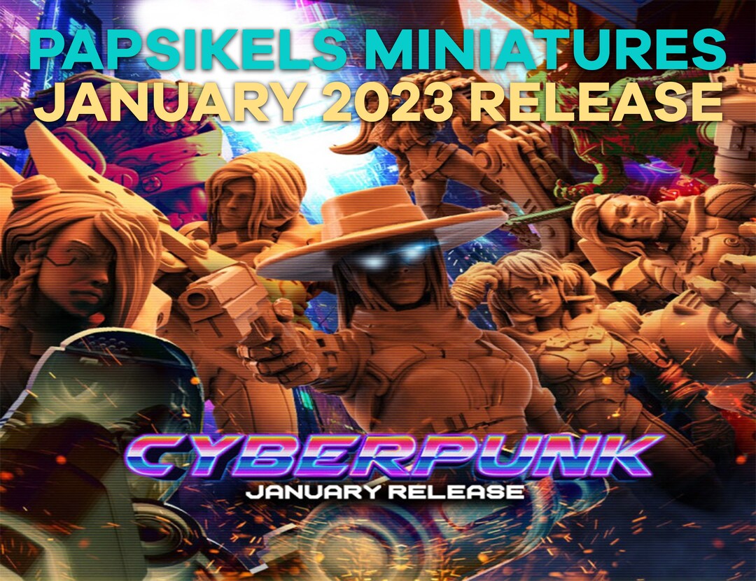 Papsikels Cyberpunk January 2023 Miniatures Pack Stl File - Etsy