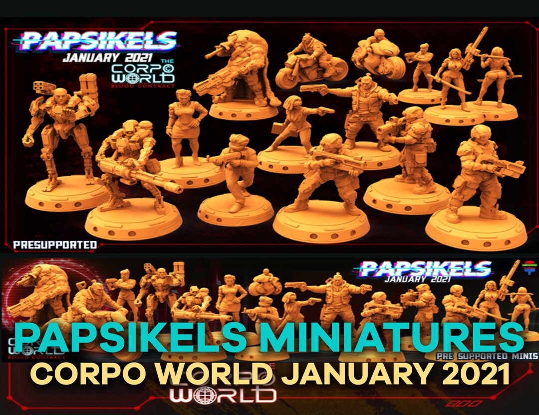 Papsikels Corpo World January 2021 Miniatures Pack Stl File - Etsy ...