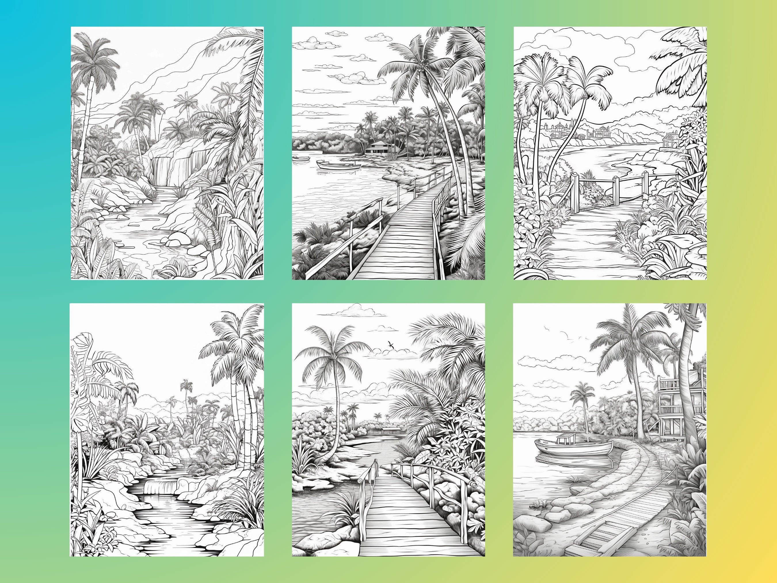 Summer Coloring Book Vol. 5, 27 Summer Coloring Pages, Adult Coloring ...