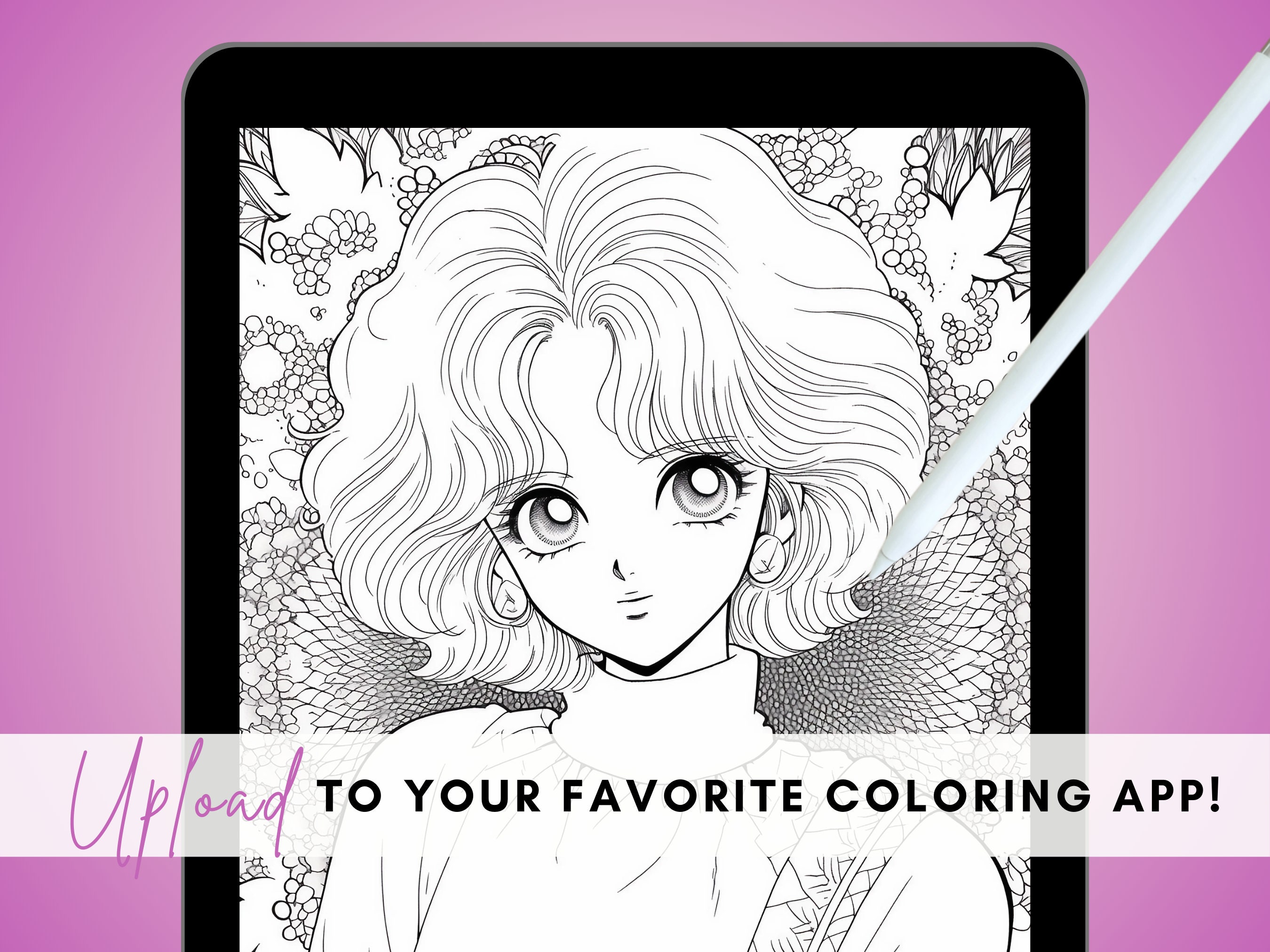 Anime Girls Shoujo Coloring Book Vol 1, 25 Anime Coloring Pages Shoujo ...